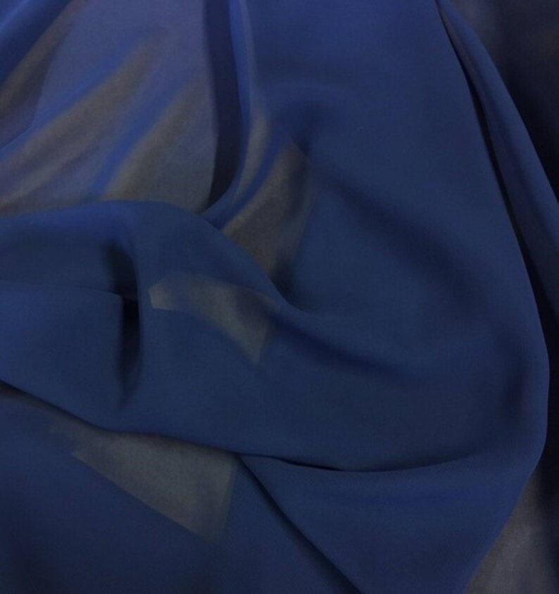 Royal Blue Chiffon Hi Multi Chiffon Fabric by the Yard Wedding - Etsy