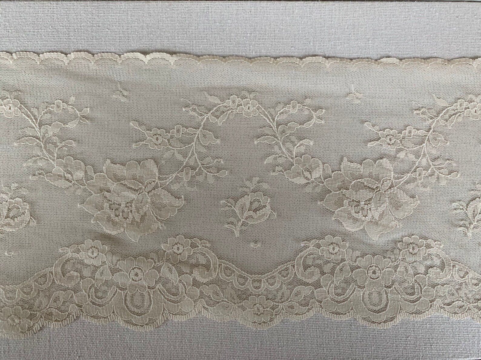 Deep Ivory Lace Trim Bridal Lace Trim With Floral Design - Etsy