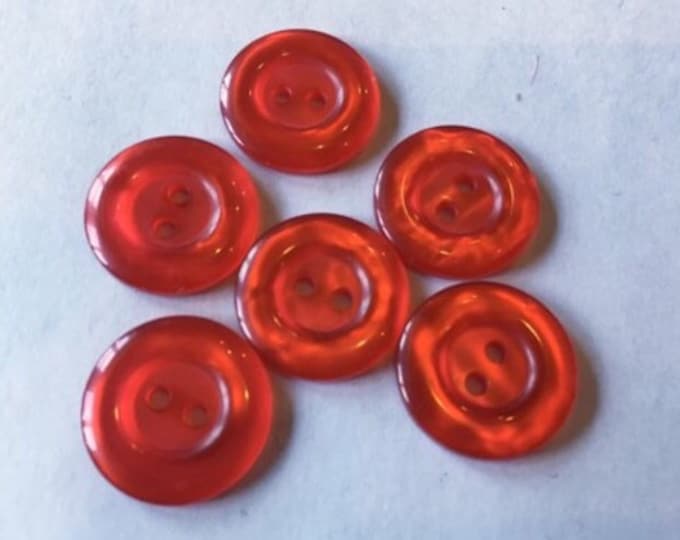 Small Red Coral Sewing Buttons 16 Mm 5/8 Inch Sewing Buttons - Etsy