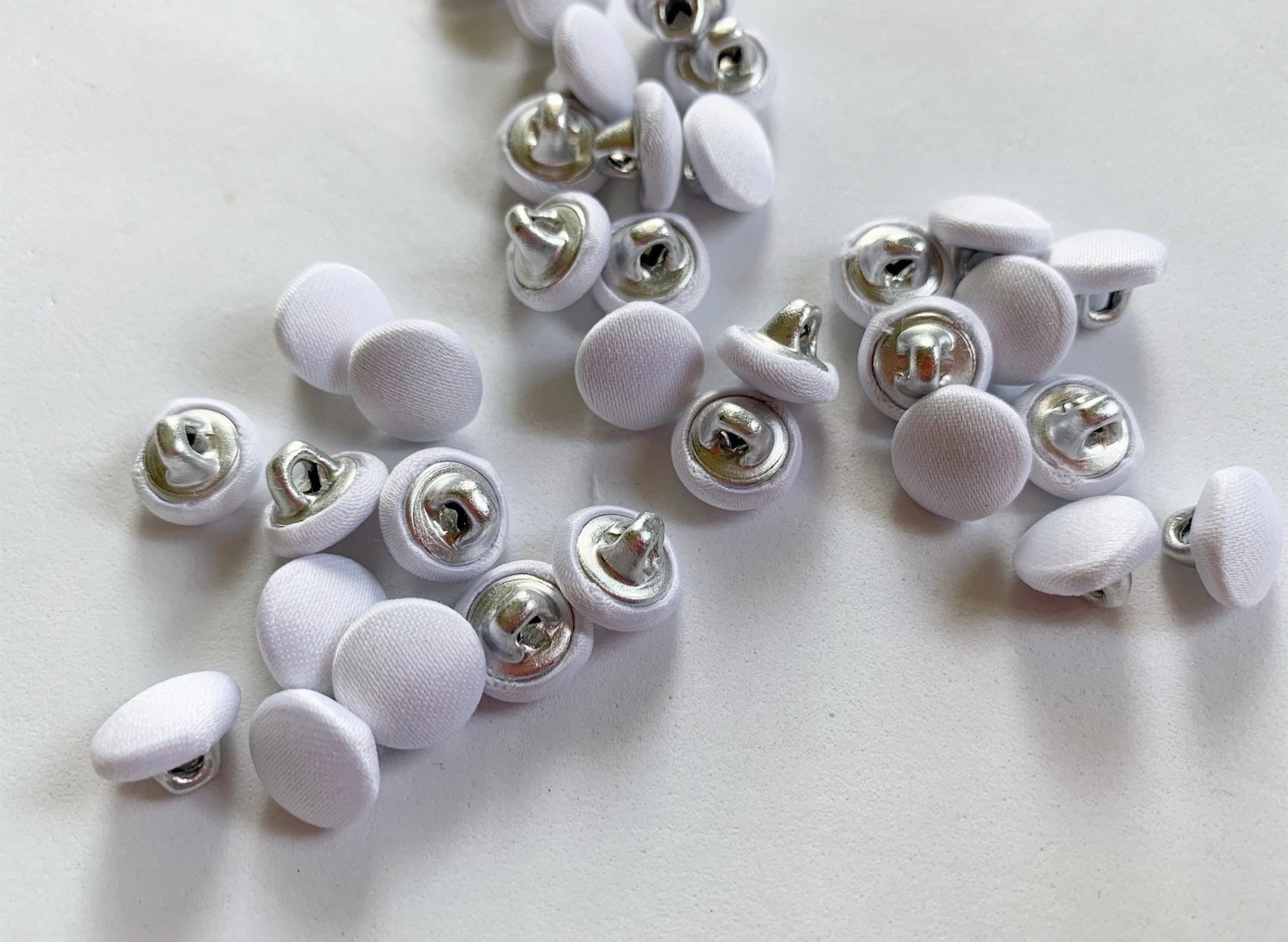 Bridal Buttons Satin Covered Buttons by the Dozen White, Ivory ...