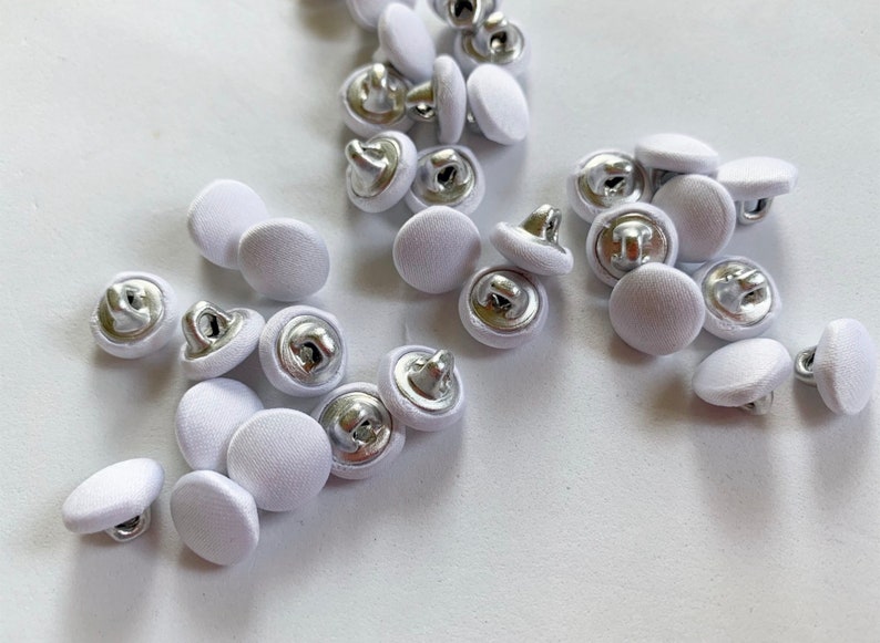 Bridal Buttons Satin Covered Buttons by the Dozen White, Ivory ...