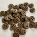 Small Buttons Brown Buttons 15 Mm 1/2 Inch Sewing Buttons, 12 Vintage ...