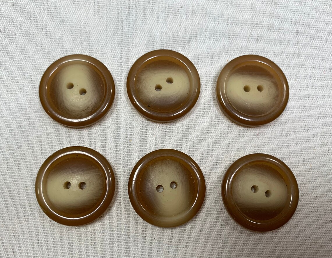 Large Buttons Marbled Brown and Tan Plastic Sewing Buttons 1 1/8 ...