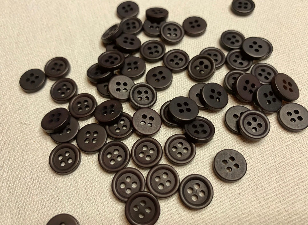 Small Buttons Dark Brown Buttons 11mm 3/8inch Sewing Buttons, 12 ...