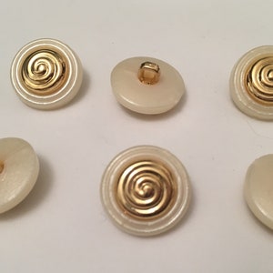 Ivory Button Small Ivory Button With Gold Center Design Buttons Plastic ...