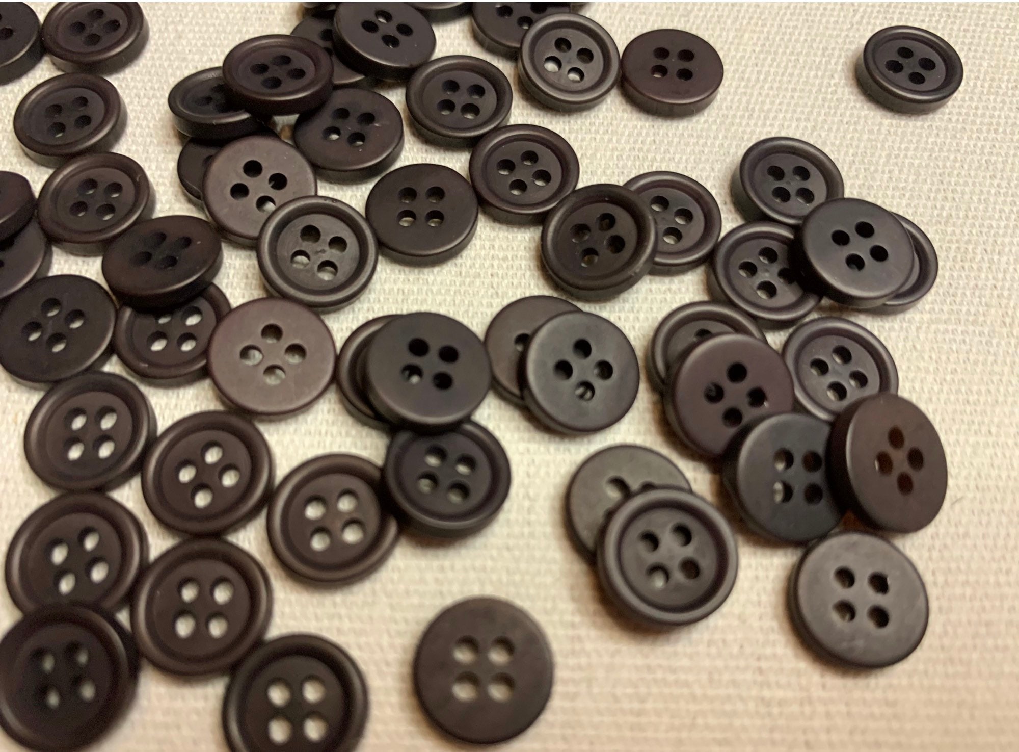 Small buttons dark brown buttons 11mm 3/8inch sewing buttons | Etsy