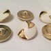 Medium White and Gold Sewing Buttons Plastic Sewing Buttons 7/8" 23mm ...