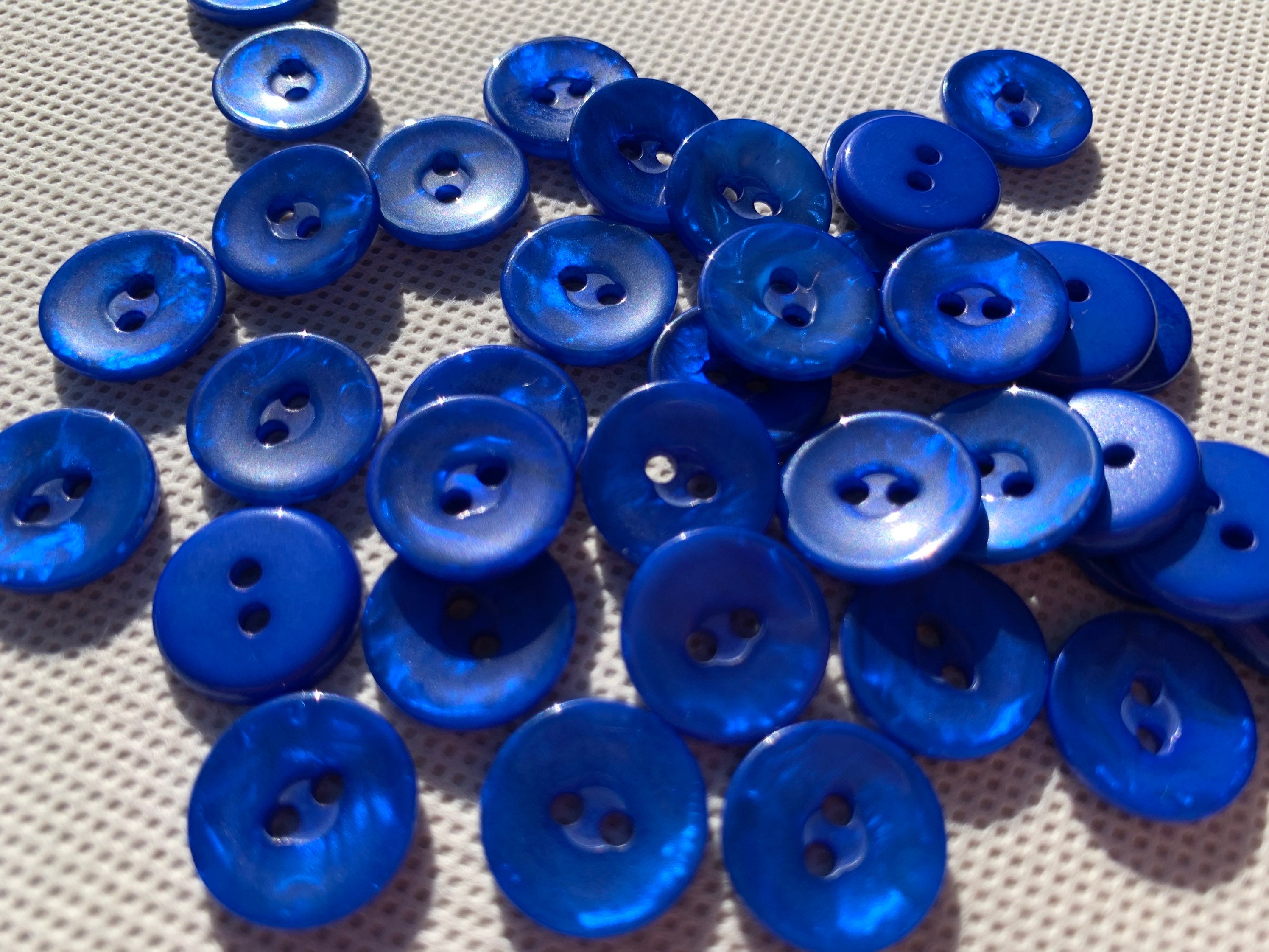 Small Button Blue Sewing Buttons 5/8 Inch Vintage Sewing - Etsy