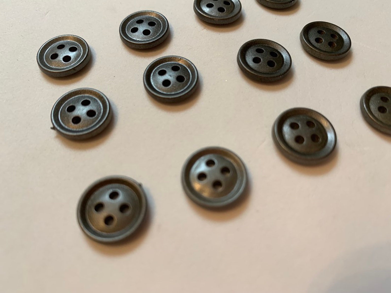 Small Gray Buttons Finish 1/2 Inch Sewing Buttons 12 - Etsy