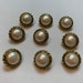 Small Pearl Buttons With Gold Trim Accent Plastic Sewing - Etsy