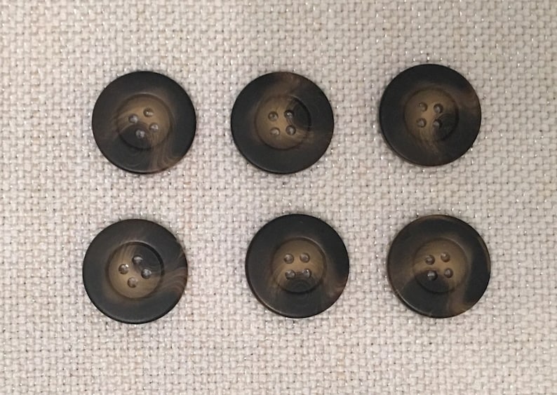 Medium Marbled Brown and Tan Plastic Sewing Buttons 7/8 | Etsy