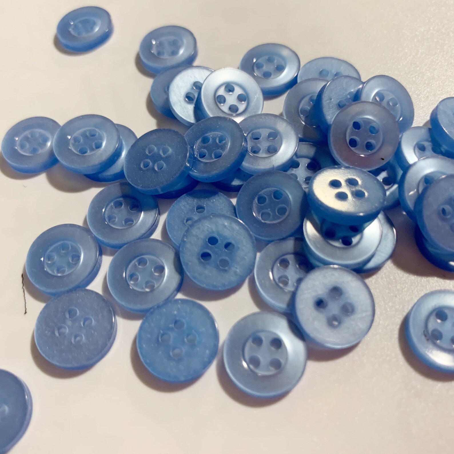 Small Blue Buttons 14 Mm 1/2 Inch Sewing Buttons, 12 Vintage, Sew ...