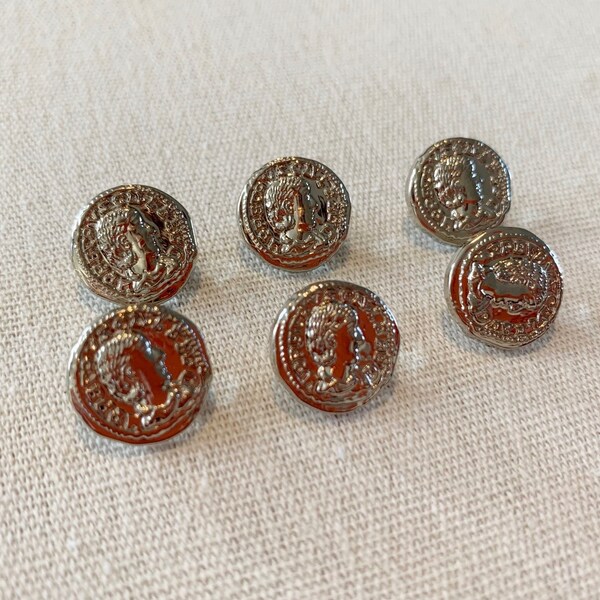 Silver Roman Buttons - Etsy