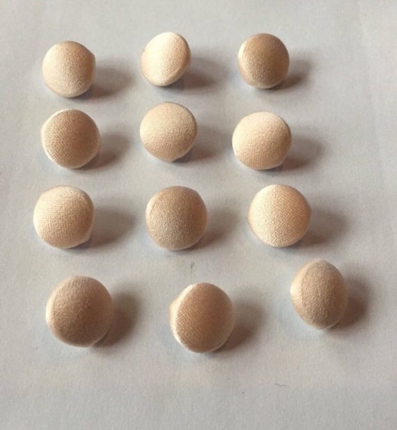Bridal Buttons satin covered by the Dozen color peach. Peach | Etsy