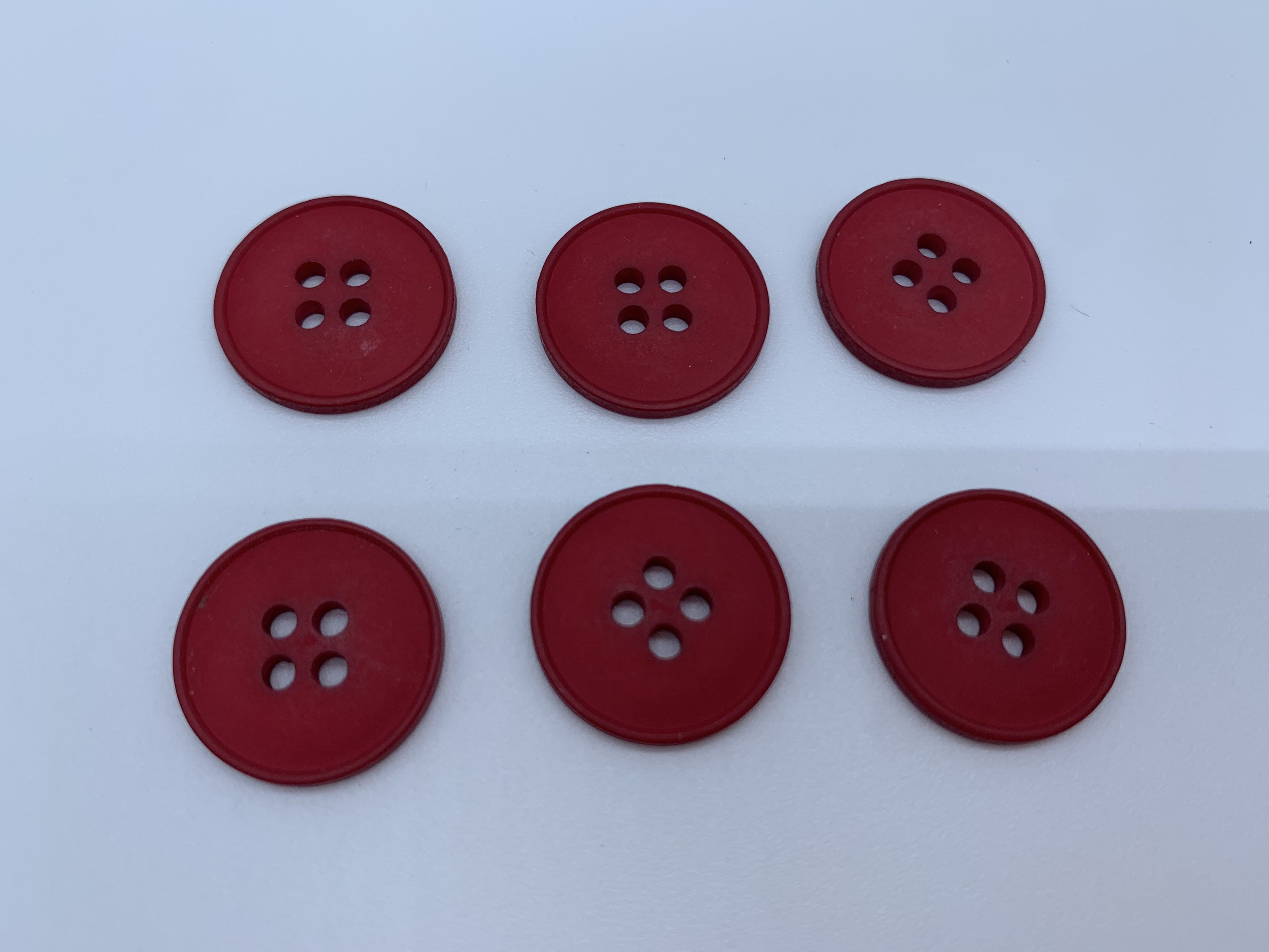 Small Red Sew Through Buttons Sewing Buttons 3/4 6 Sewing - Etsy UK