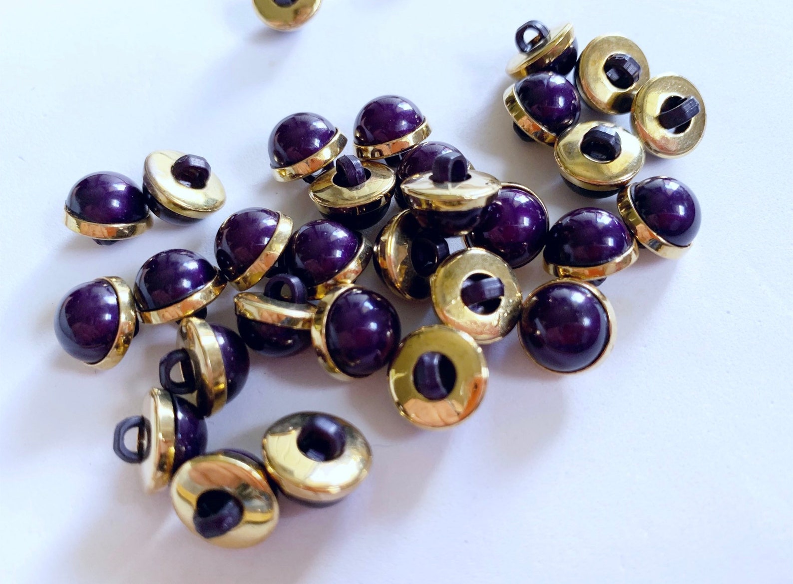 Small Pearl Buttons Blue Navy Buttons Plastic Sewing Buttons - Etsy