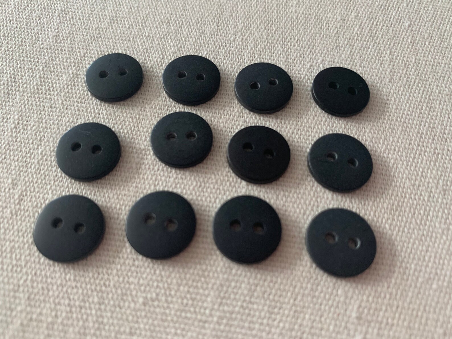 Small Black Sewing Buttons Plastic Sewing Buttons 1/2 Black - Etsy