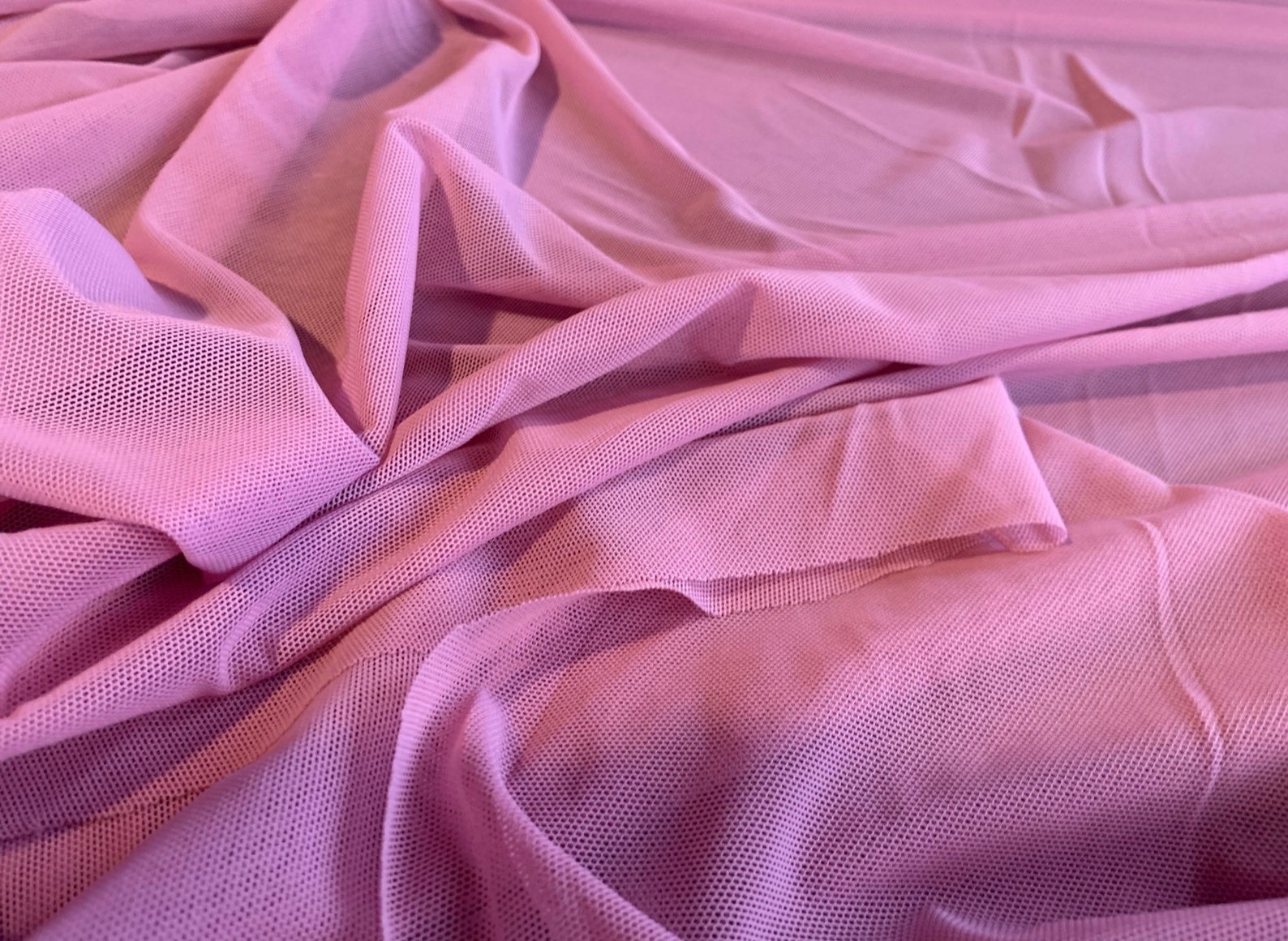 Mauve Stretch Power Mesh Fabric by the Yard Rose Power Mesh - Etsy