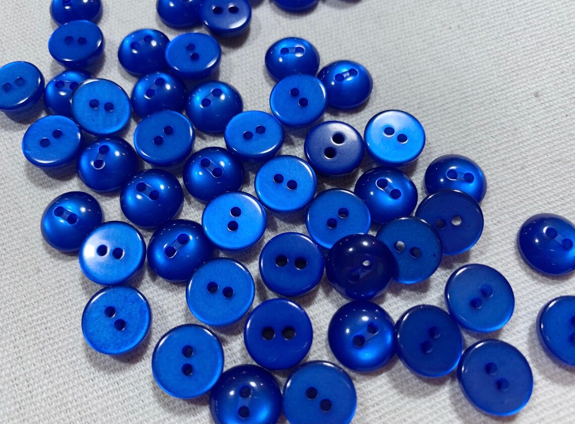 Small Blue Button Royal Blue Buttons Sewing Buttons 1/2 - Etsy