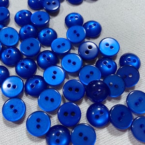 Small Blue Button Royal Blue Buttons Sewing Buttons 1/2 16mm Sewing ...