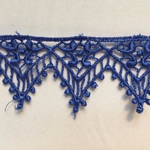 Royal Blue Trim Venice Floral Trim Non Beaded Trimroyal Blue Venice ...