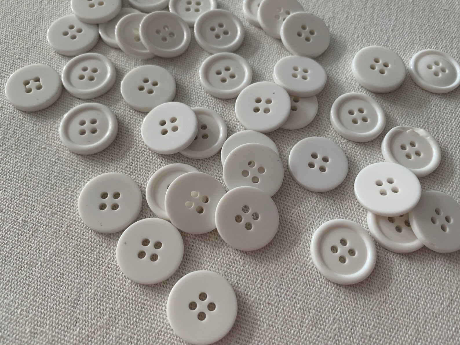 Medium Buttons White Buttons 7/8 Inch Sewing Buttons 6 Sew - Etsy