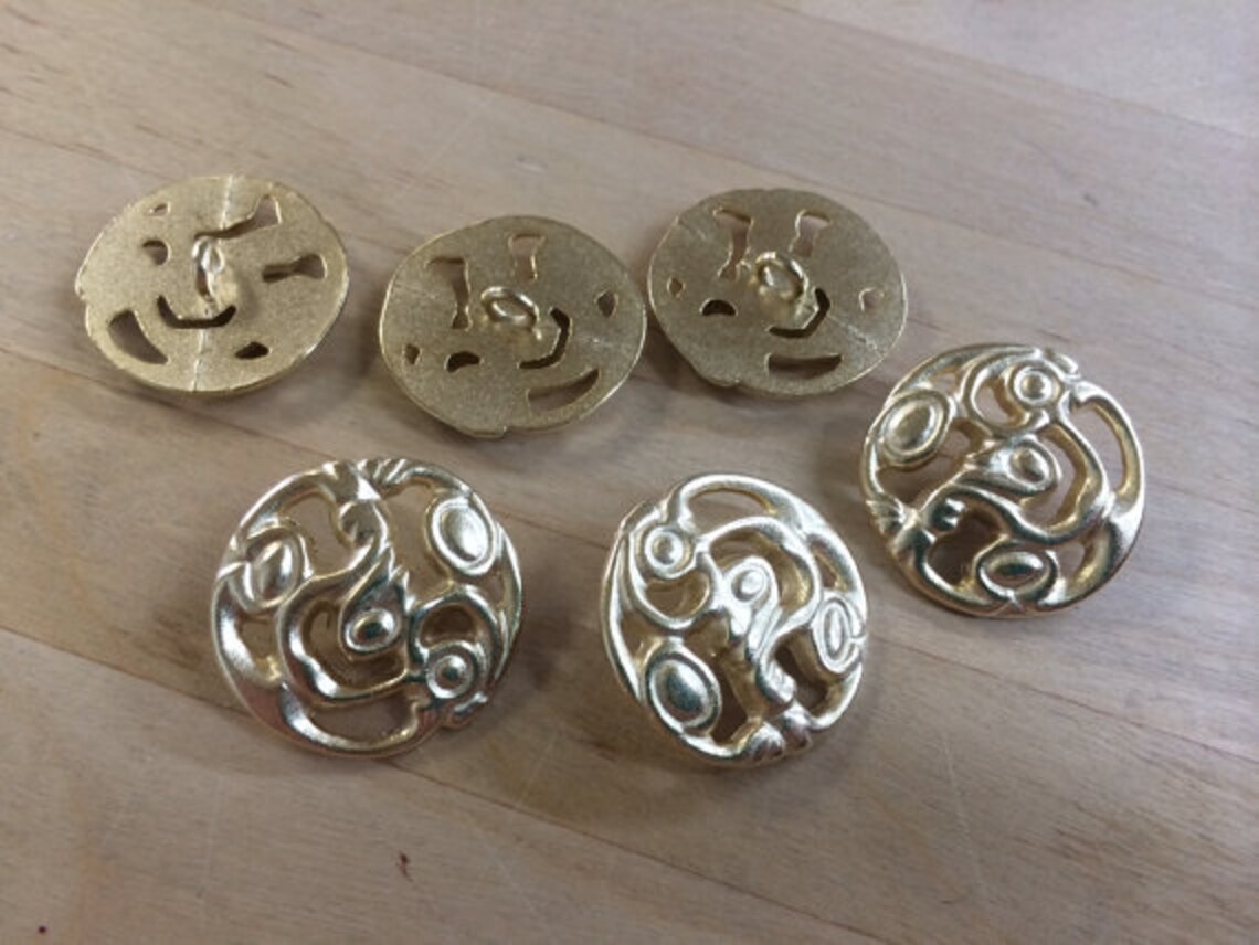 Medium Gold Buttons Metal Sewing Buttons 7/8 23mm Gold | Etsy