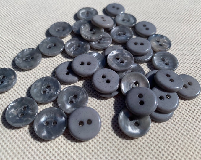 Small Button Dark Gray Plastic Sewing Buttons 5/8” Sewing Button 2 Hole ...