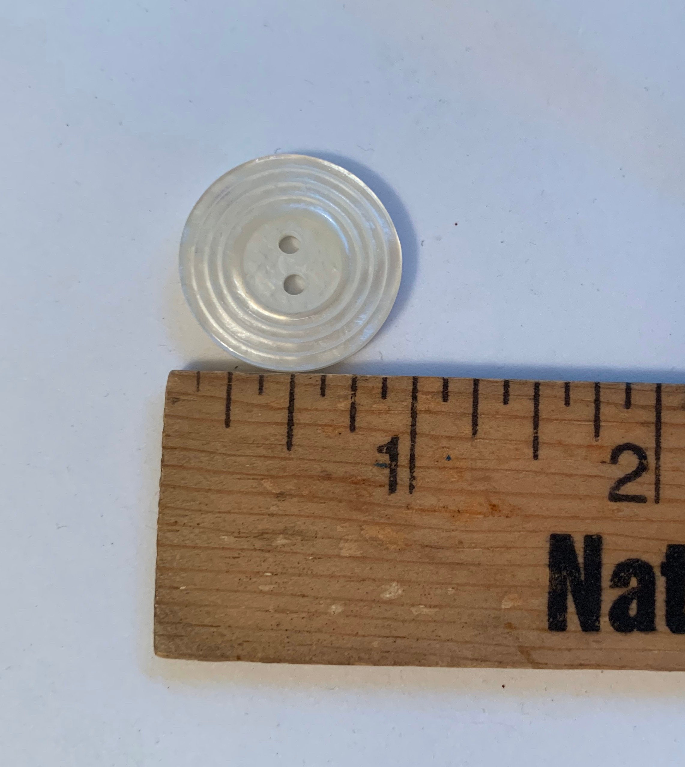 Medium Buttons Ivory 2 Holebutton With Trimming Ridge Finish - Etsy