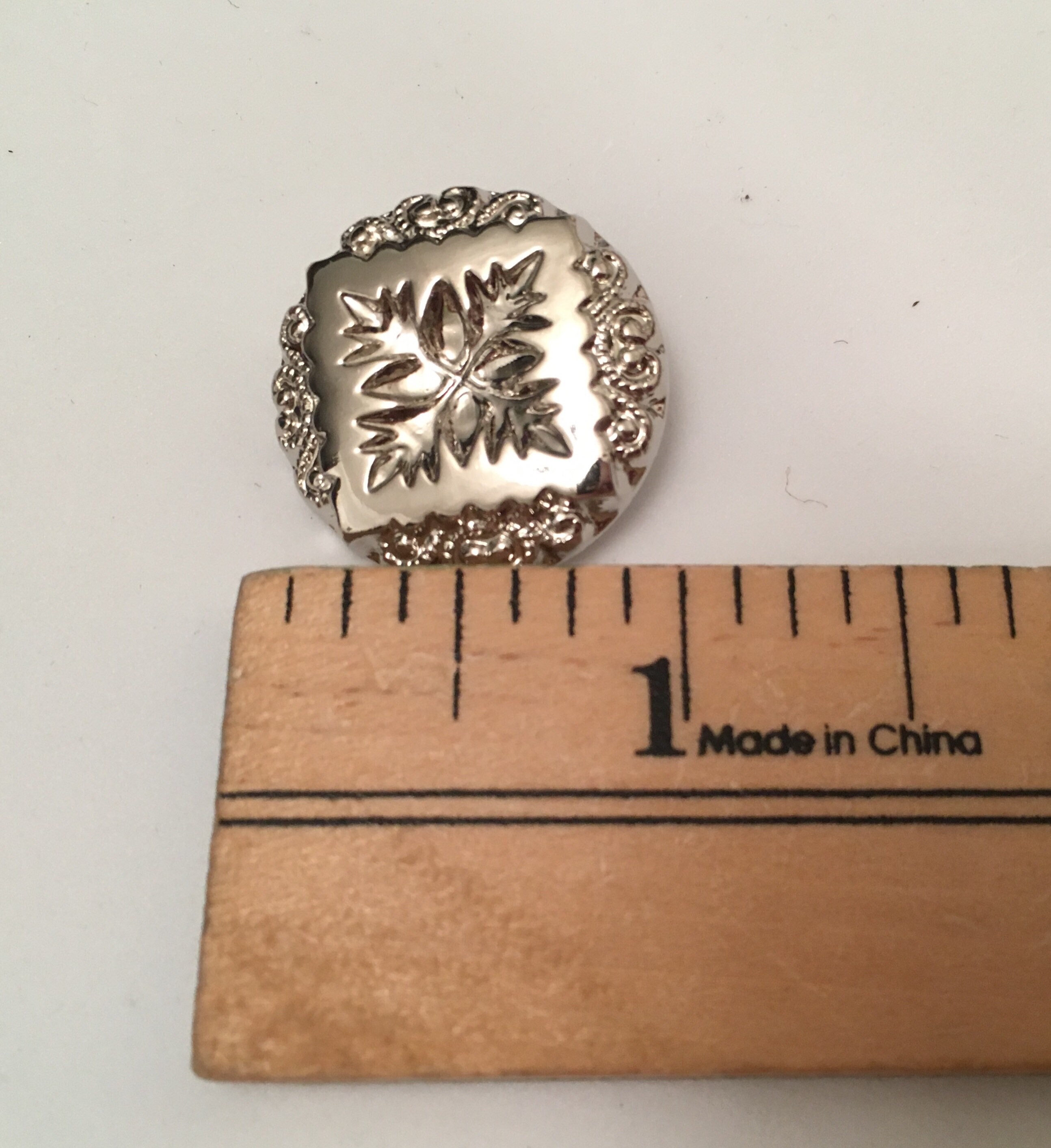 Silver Medium Button With Texture Design Button Plastic Sewing - Etsy