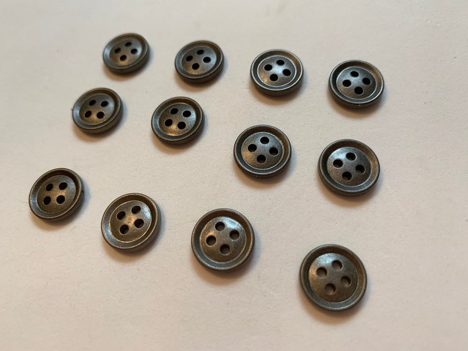 Small Gray Buttons Finish 1/2 Inch Sewing Buttons 12 - Etsy