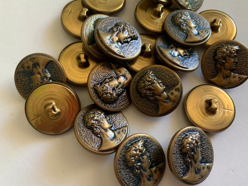 Medium Antique Gold Buttons Roman Coin Design Metal Sewing | Etsy Medium Antique Gold Buttons Roman Coin Design Metal Sewing | Etsy