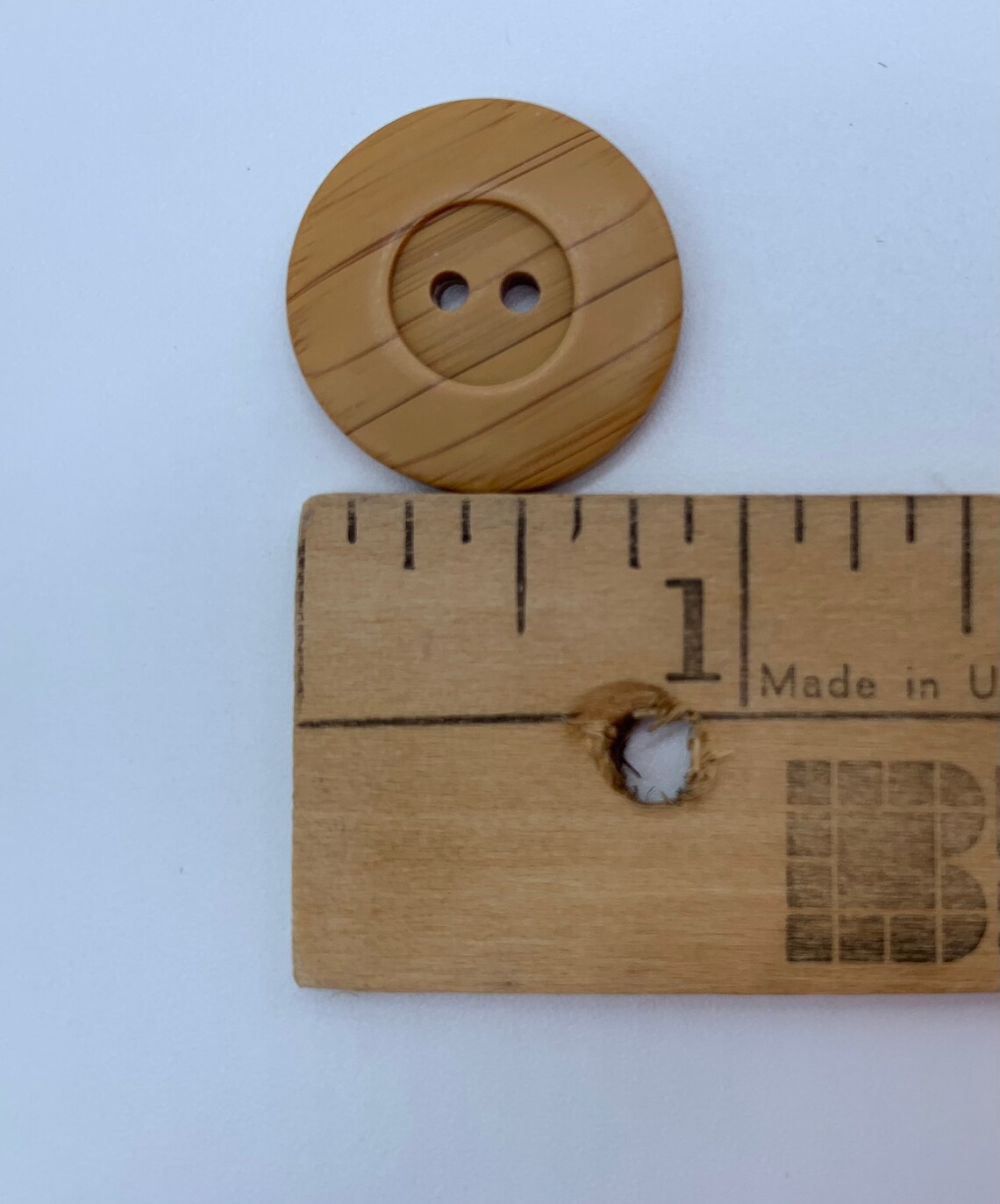 Small Brown Faux Wood Buttons 7/8 Inch Sewing Buttons, 6 Vintage ...