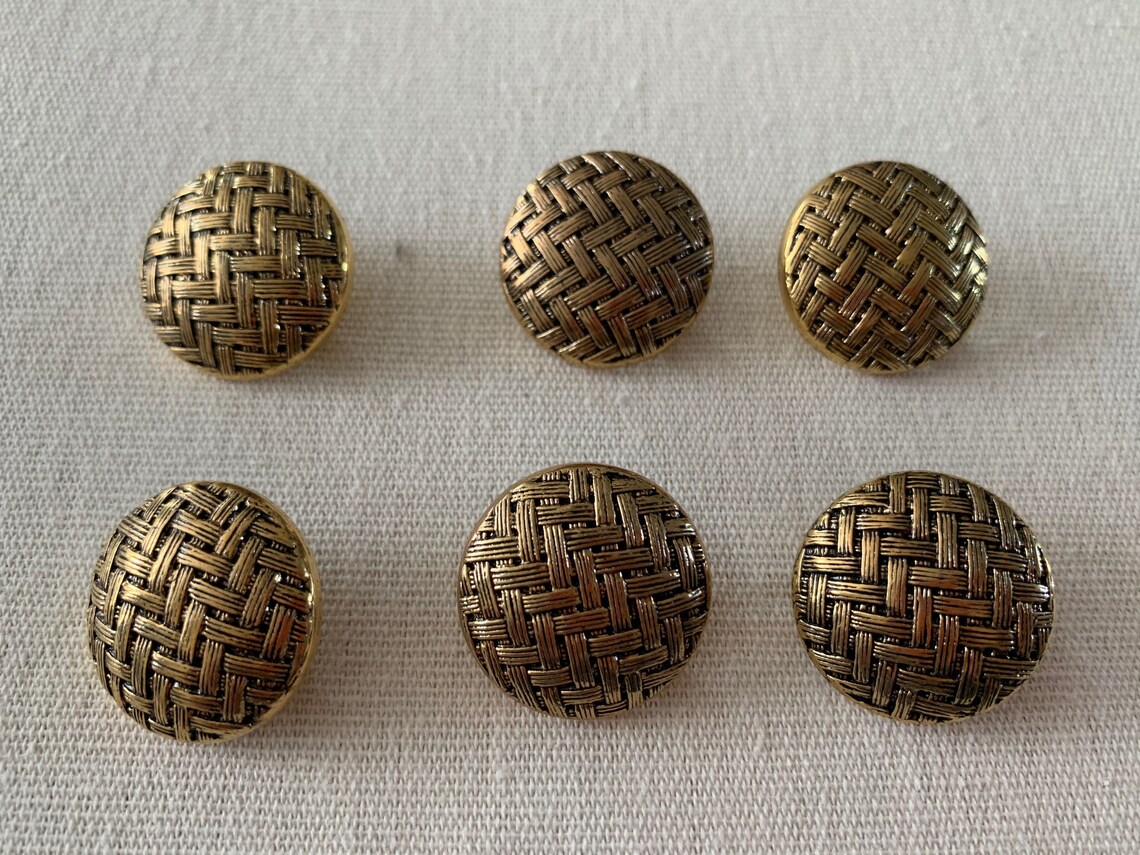 Medium Antique Gold Buttons Plastic Sewing Buttons With - Etsy