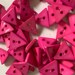 Small Triangle Buttons Fuchisa Pink Buttons Plastic Sewing Buttons 5/8 ...
