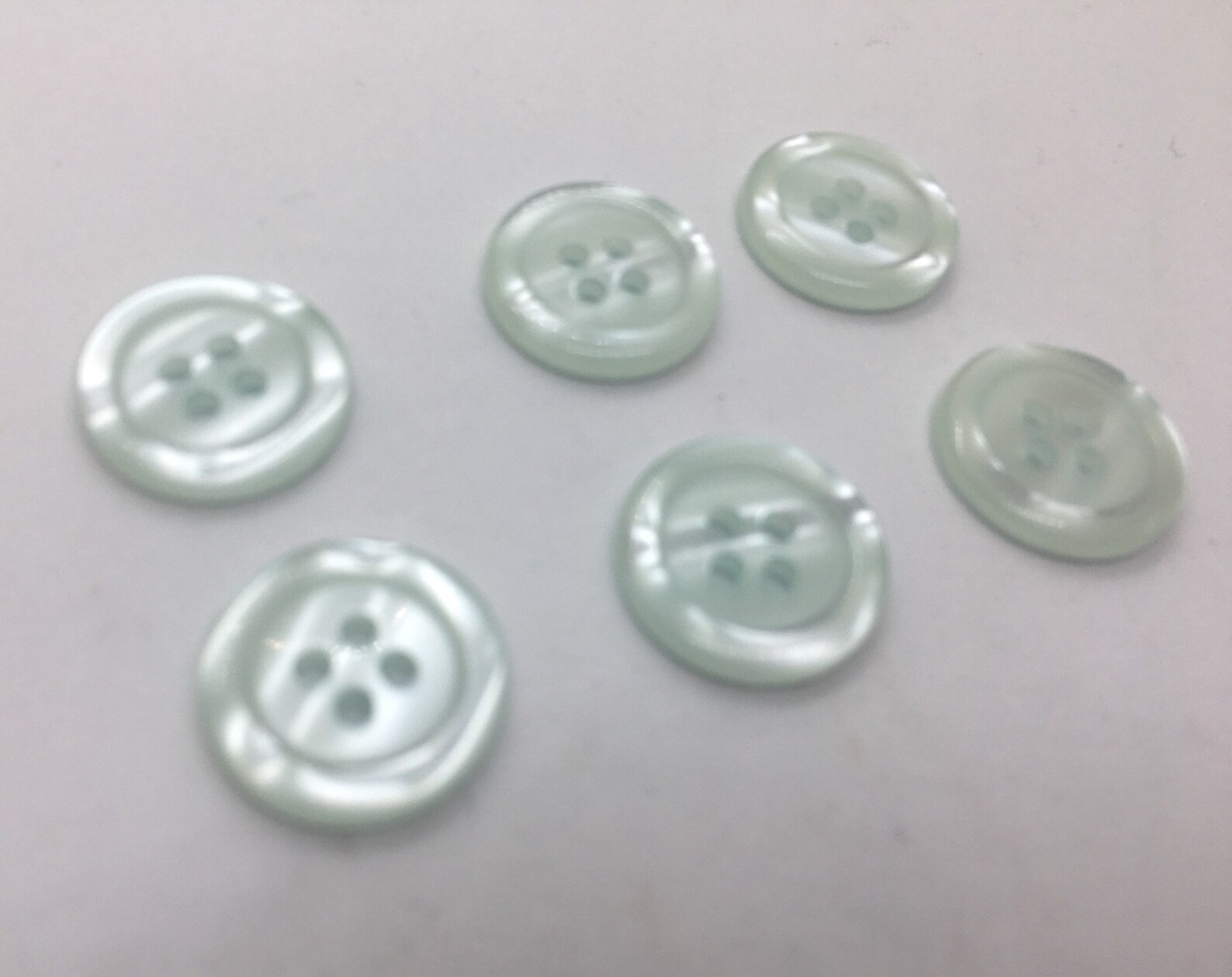 Small Buttons Mint Finish Sewing Buttons 5/8 Inch Four Hole Sewing ...