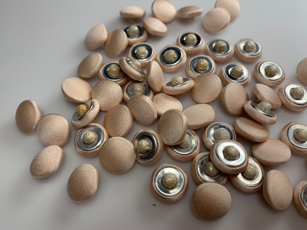 Bridal Buttons Satin Covered by the Dozen Color Peach. Peach Satin ...