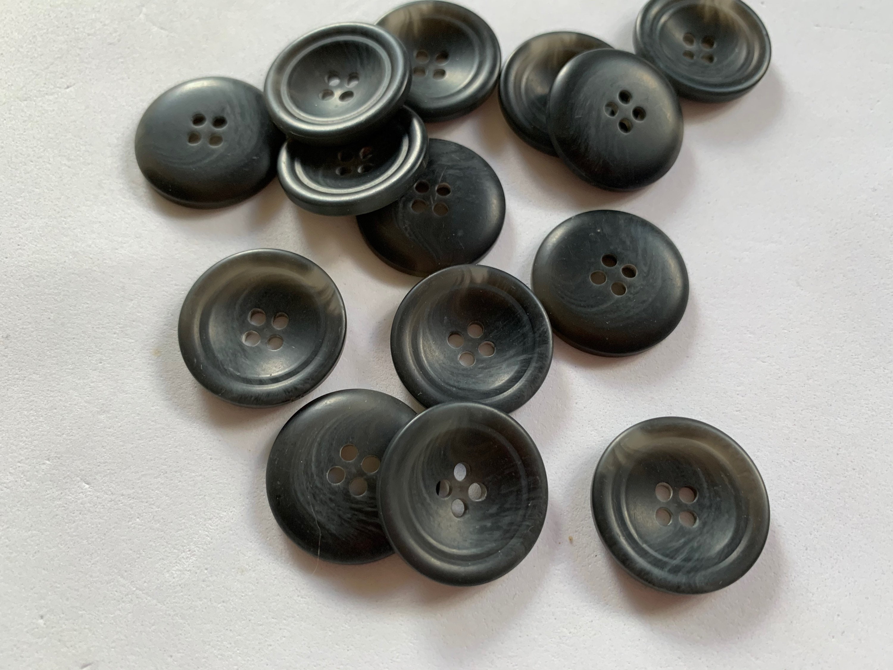 Medium marbled dark gray sewing buttons plastic sewing buttons | Etsy