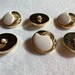 Large White and Gold Sewing Buttons Plastic Sewing Buttons 1 1/8 ...