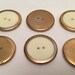 Gold Medium Button With Ivory Center Design Buttons Plastic Sewing ...