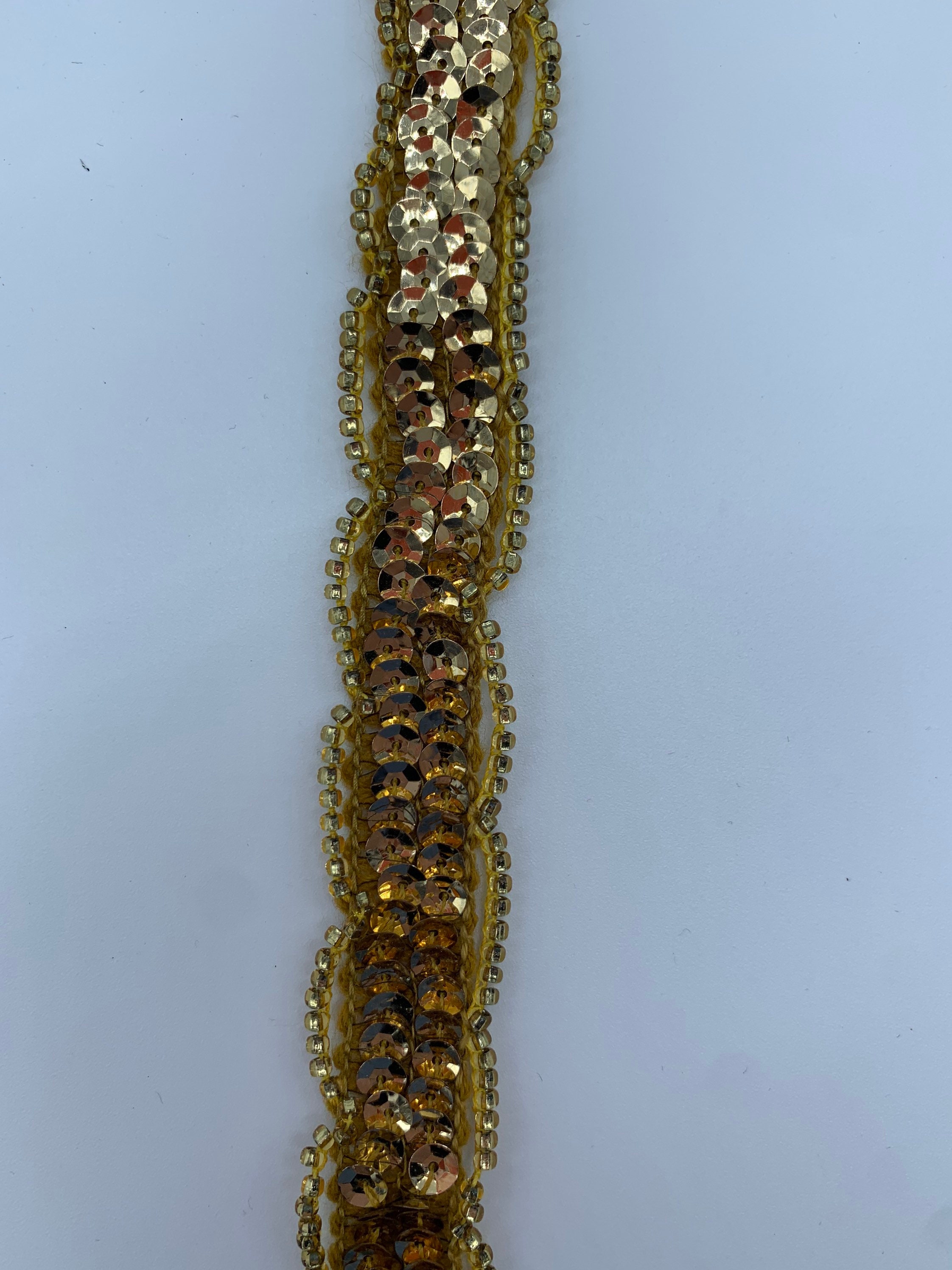 Metallic Gold Sequin Trim and Beaded Row Trim Sequins Bridal | Etsy