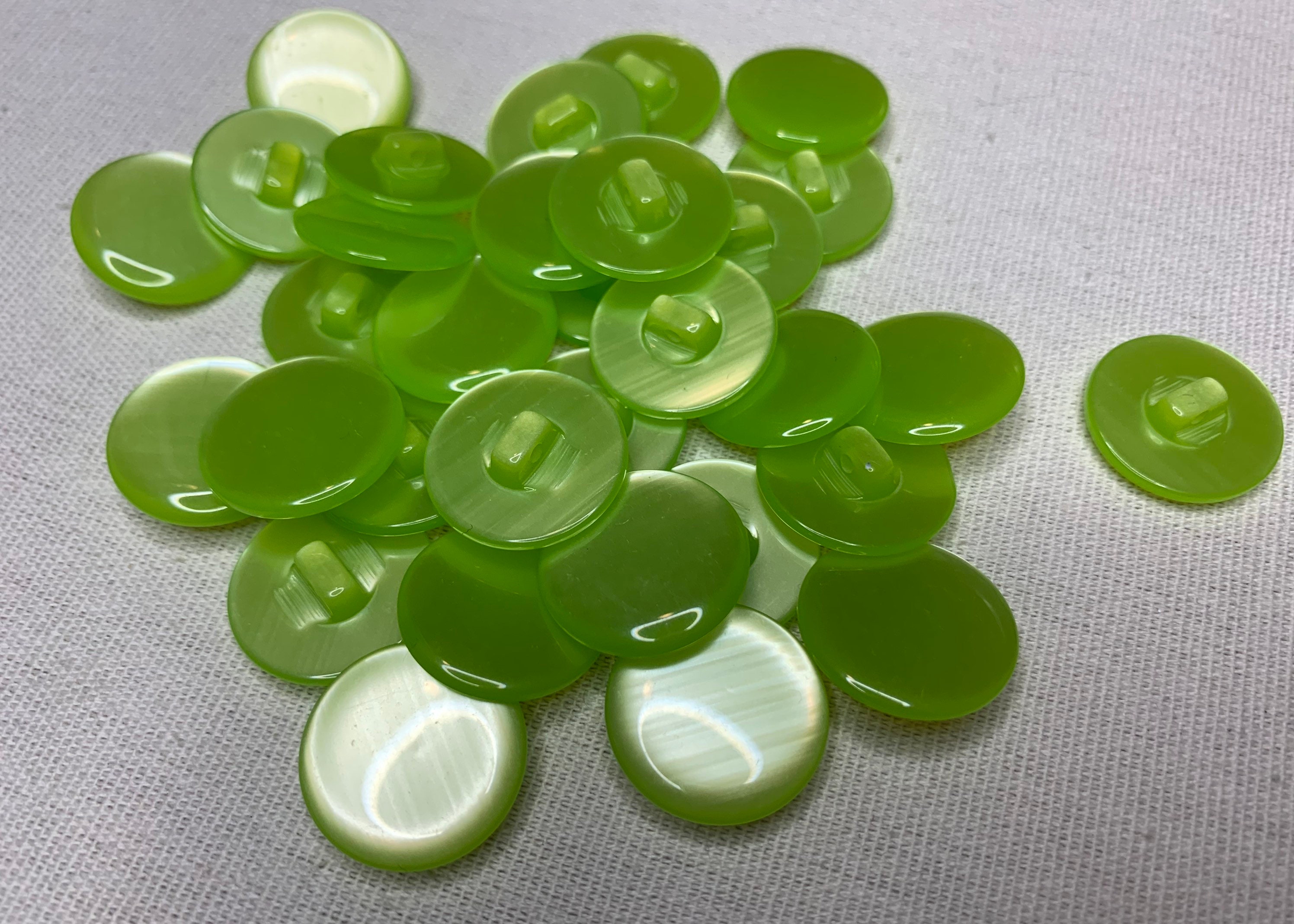 Medium lime green buttons with iridescent glistening sheen | Etsy