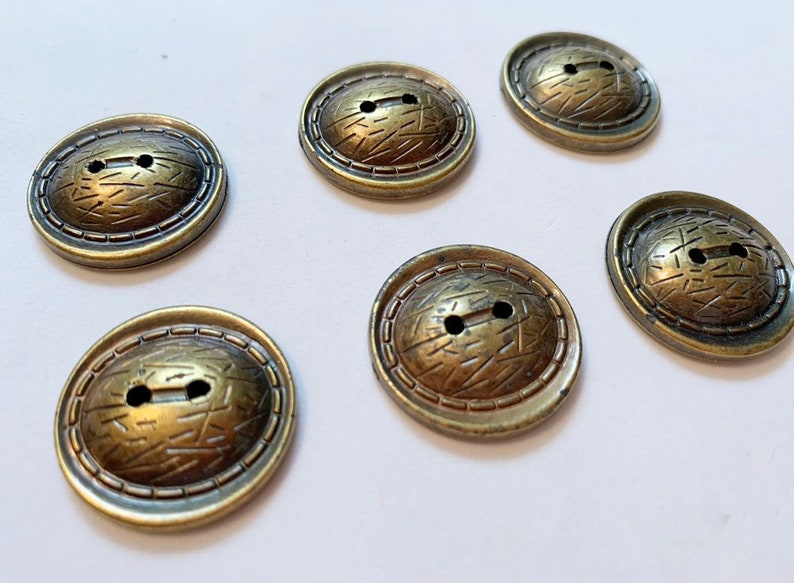 Medium Buttons Antique Bronze Finished Buttons 1 Sewing - Etsy