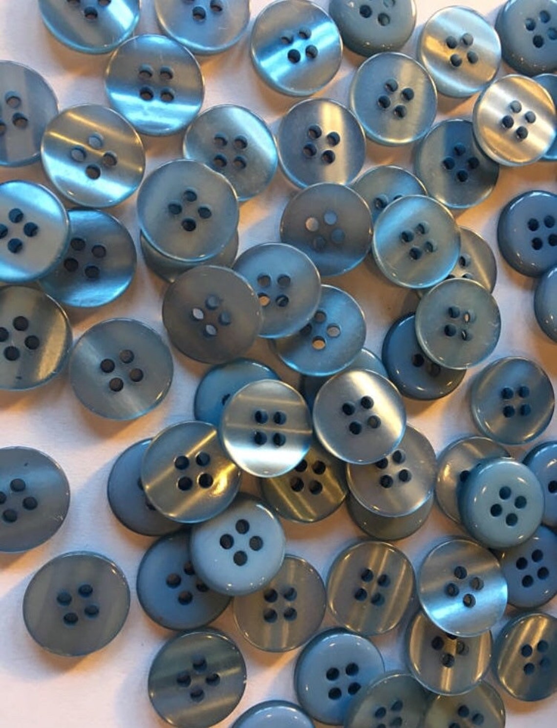 Small Blue Buttons 14 Mm 1/2 Inch Sewing Buttons, 12 Buttons, Sew ...