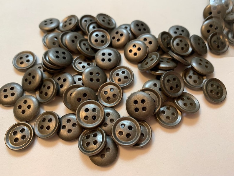 Small Gray Buttons Finish 1/2 Inch Sewing Buttons 12 - Etsy