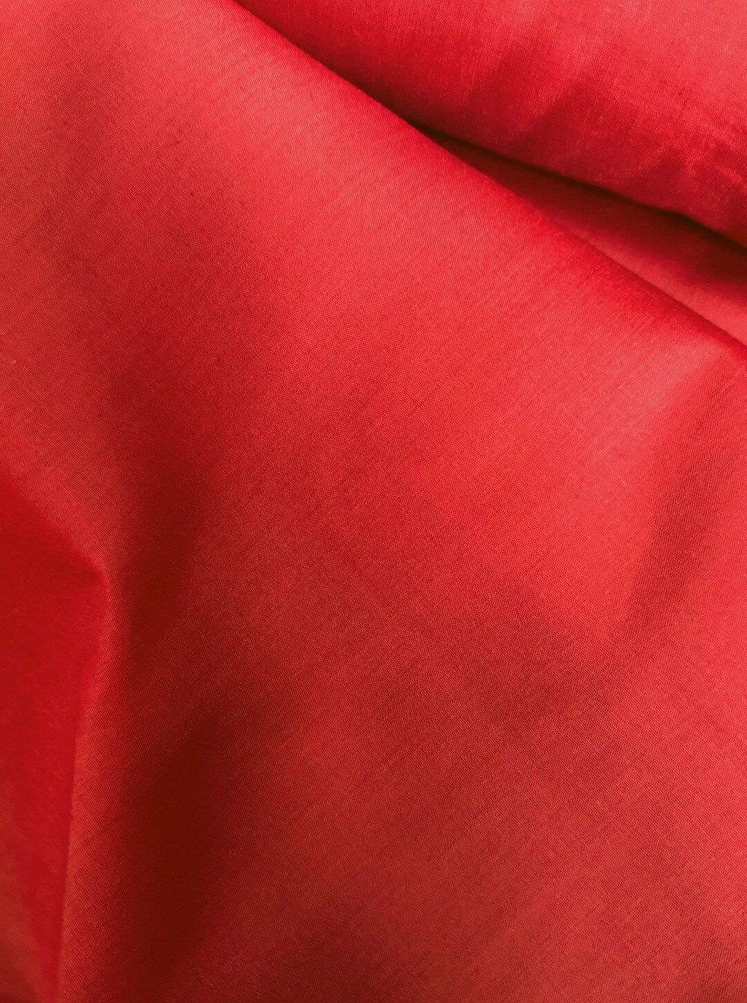 Red Broadcloth Fabric, Lightweight Poly Cotton Blend, 44" Wide, Sold by ...