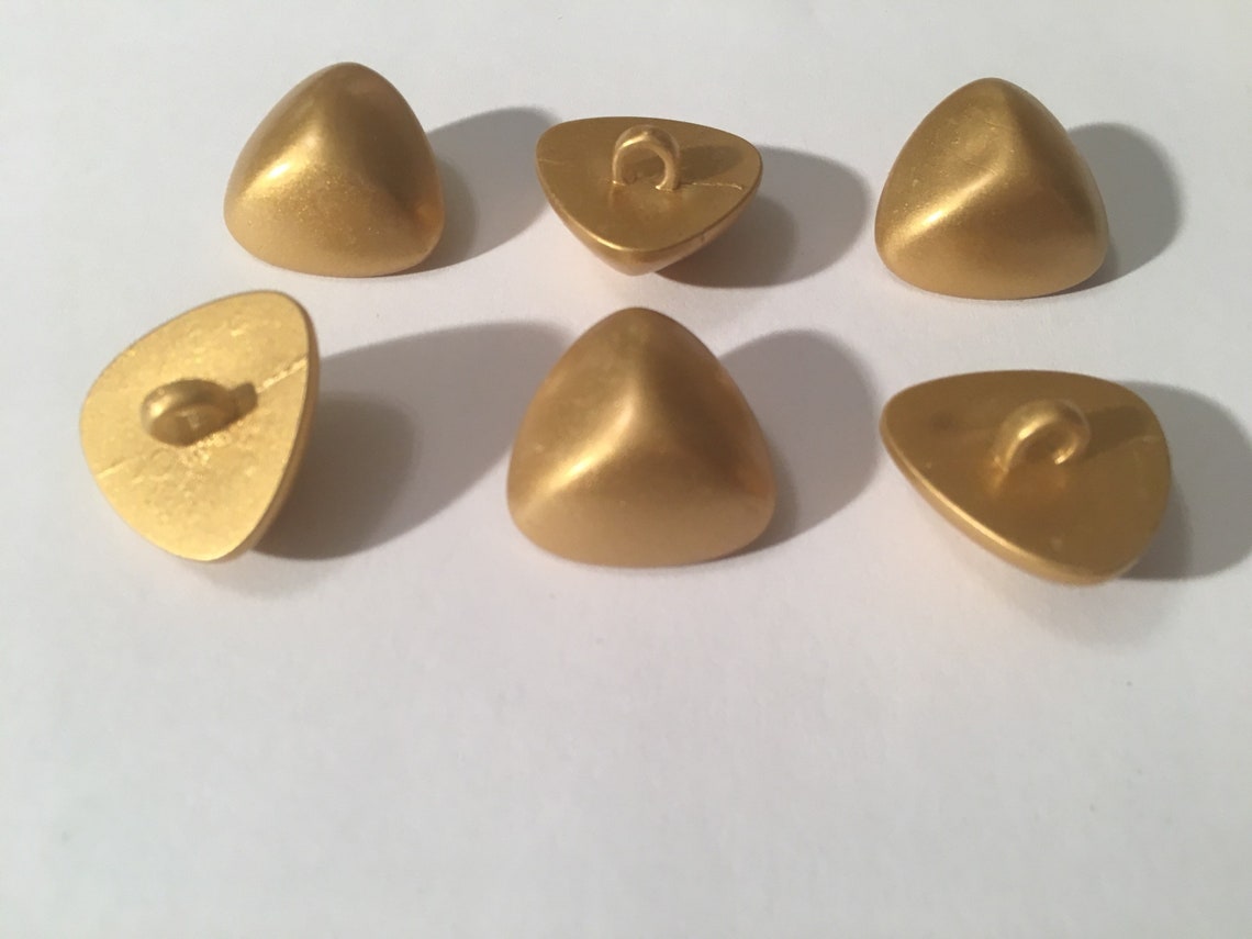 Medium Gold Buttons Plastic Sewing Buttons 7/8" 24mm Gold Plastic Shank ...