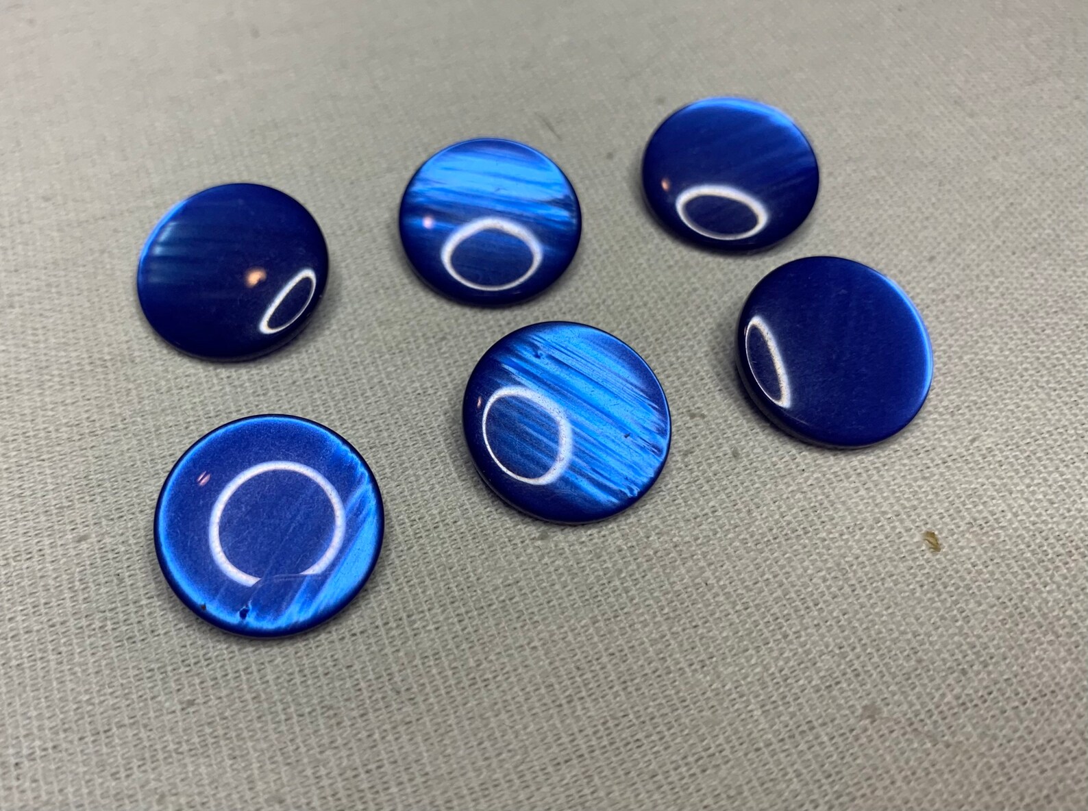 Medium Royal Blue Buttons With Iridescent Glistening Sheen - Etsy UK