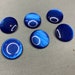 Medium Royal Blue Buttons With Iridescent Glistening Sheen Design 13/16 ...
