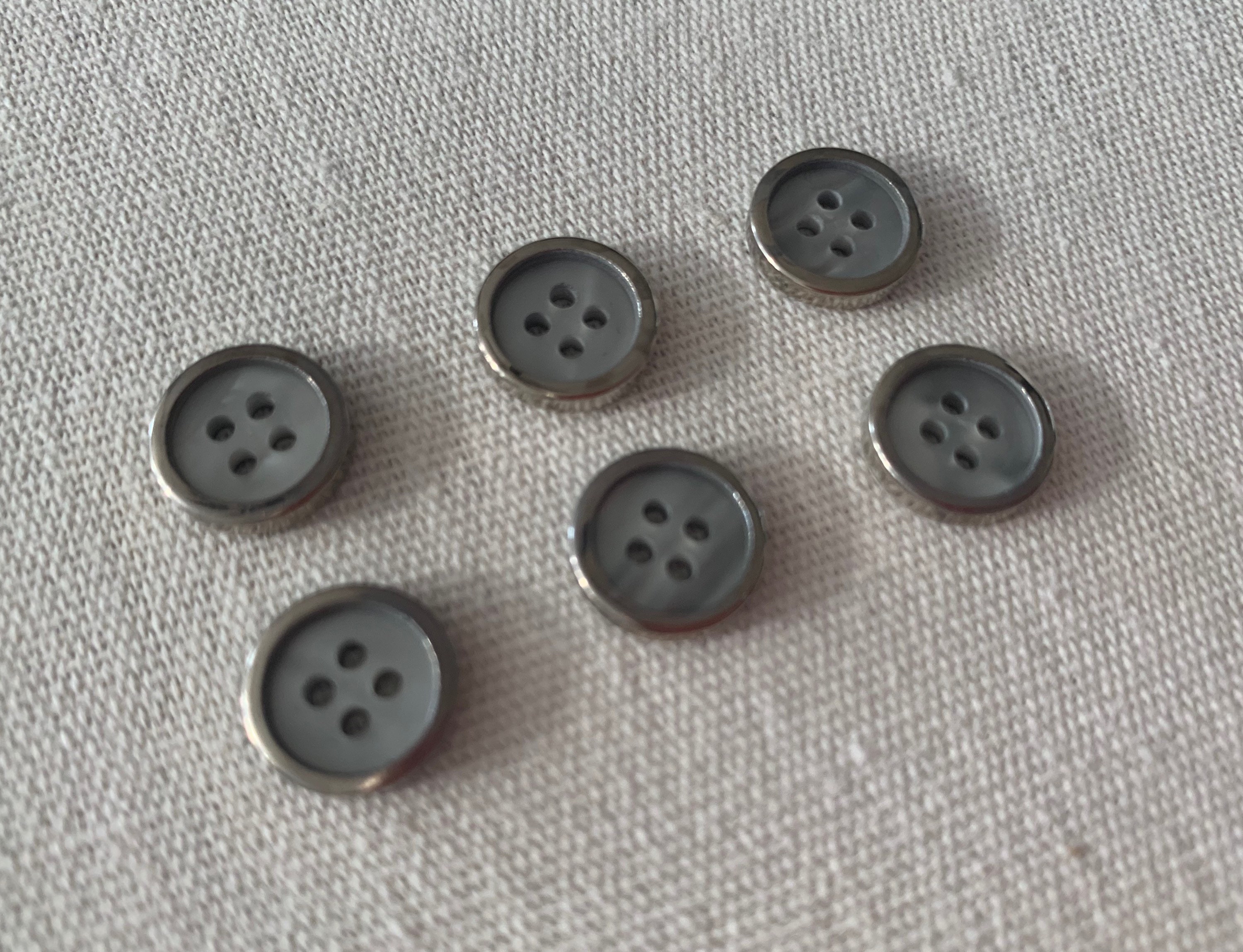 Small Silver Buttons With a Pearl Like Center Sew Through - Etsy